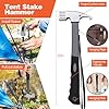 Amazon.com : Tent Stakes and Hammer Set, 8 Pack 8in Heavy Duty Forged ...