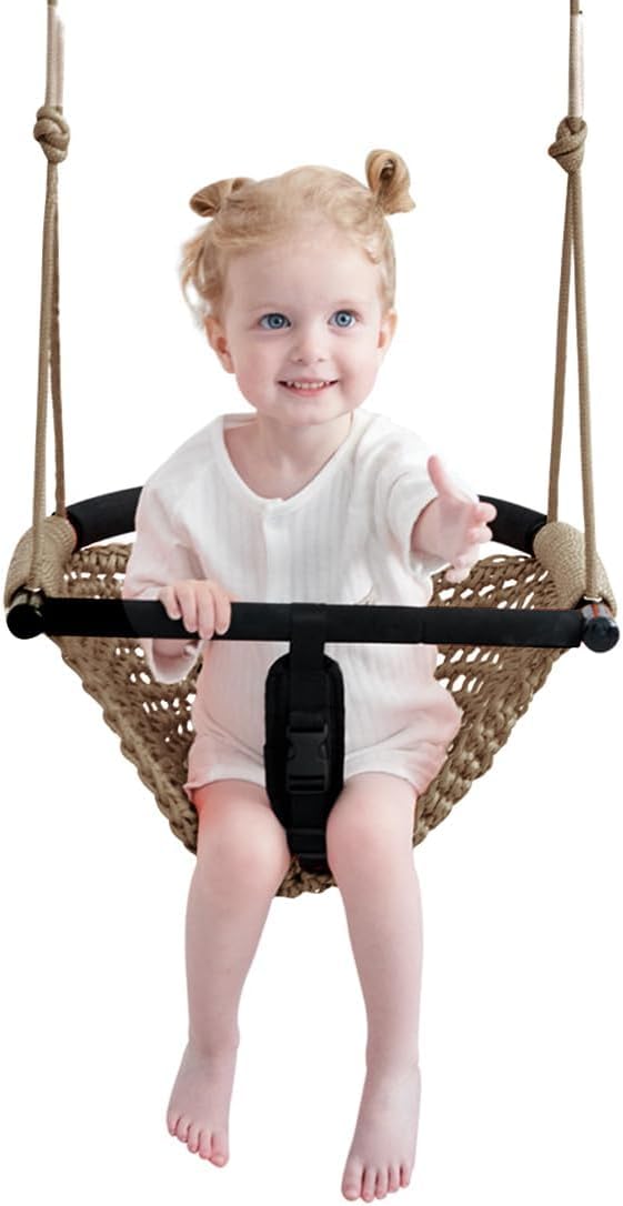 Amazon.com: ROPECUBE Toddler Swing&2-in-1 Baby Swing - Adjustable Rope ...