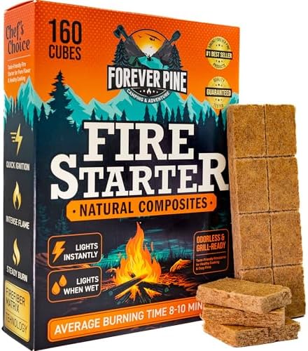 Amazon.com : Fire Starter Cubes, 160 pcs - Natural & Odorless Firestarter Squares for Indoor ...