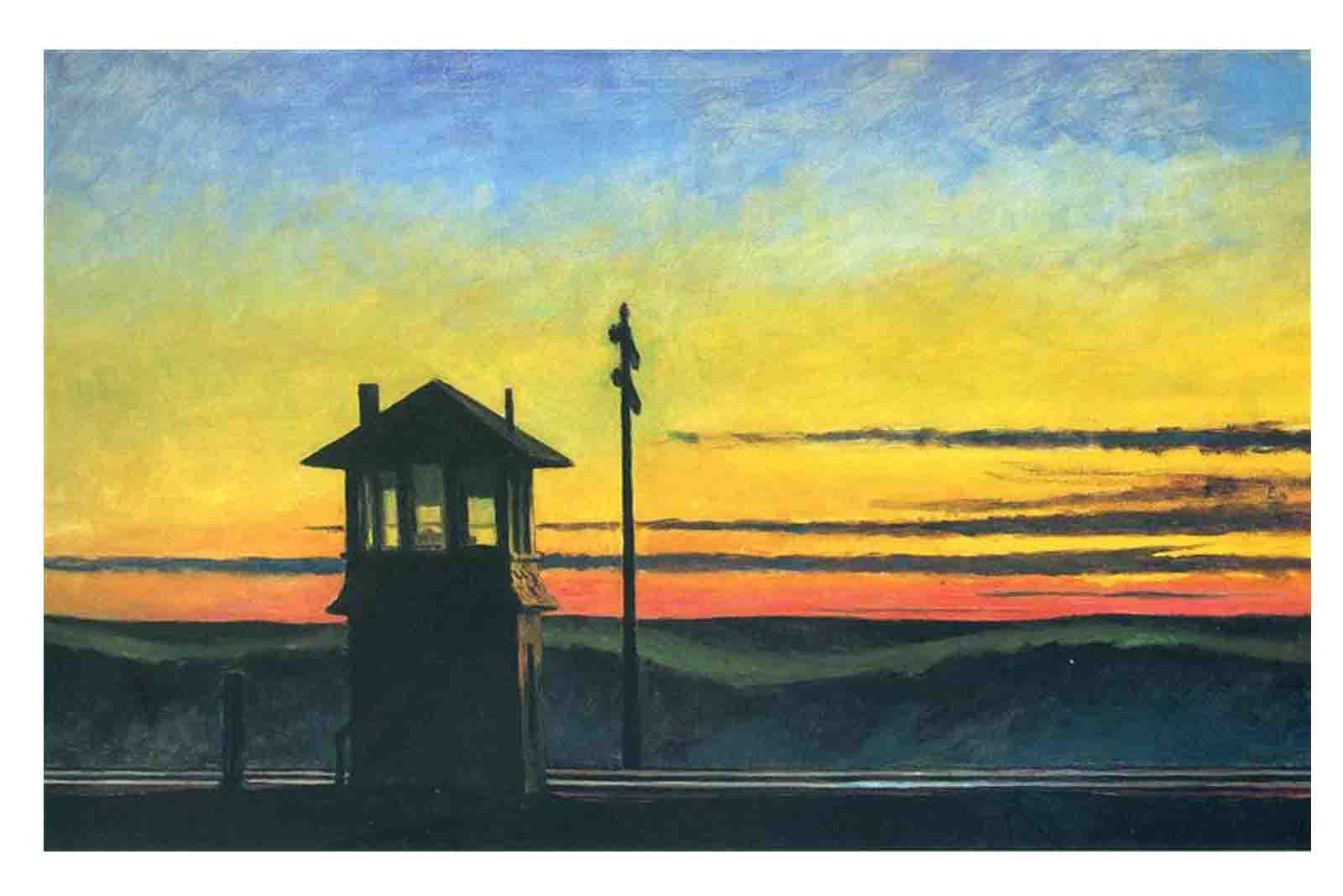 Edward Hopper Railroad Sunset