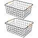 Amazon.com - Wire Basket 2 Pcs Wire Storage Baskets Wire Baskets ...