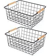 Amazon.com - Wire Basket 4 Pcs Wire Storage Baskets Wire Baskets ...