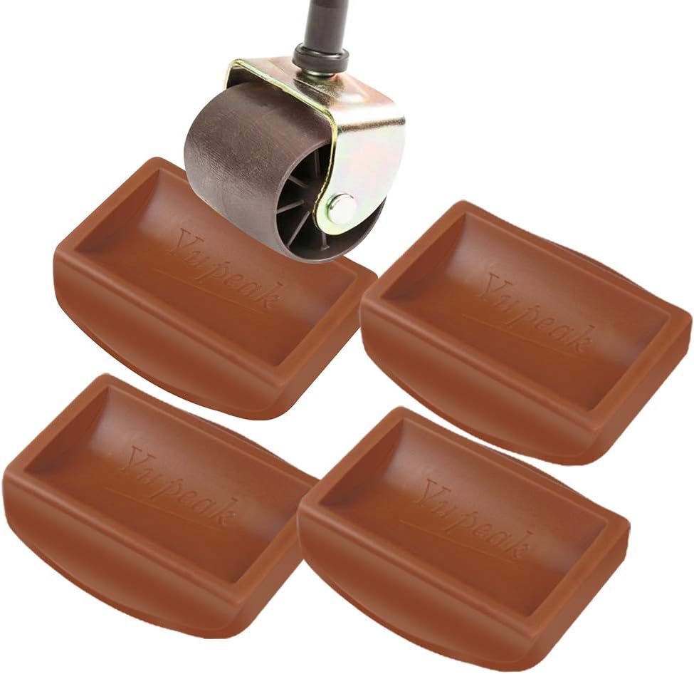 Bed Stoppers Furniture Stopper, 4 Pack Non Slip Rubber Wheel Stoppers ...