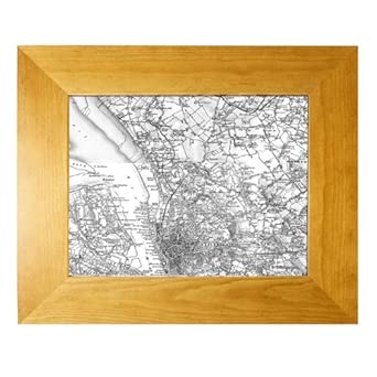 Personalised Personalised Postcode Map 10x8 Oak Frame - Old Series ...