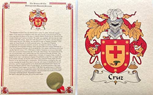 Amazon.com: Cruz - Coat of Arms and Last Name History - 8.5x11 Print ...