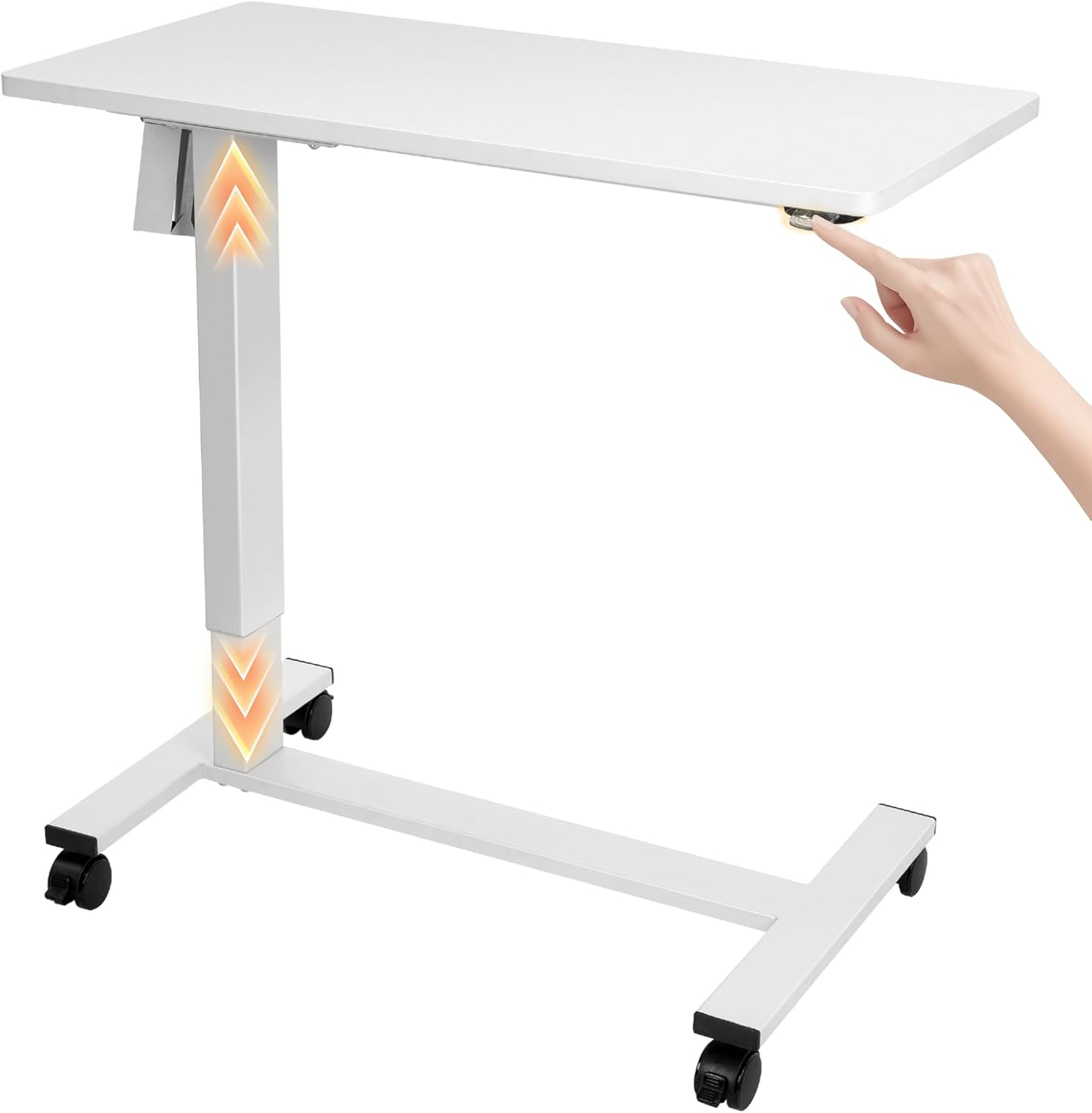 Amazon.com: TOPSKY Electric Overbed Bedside Table with Wheels ...