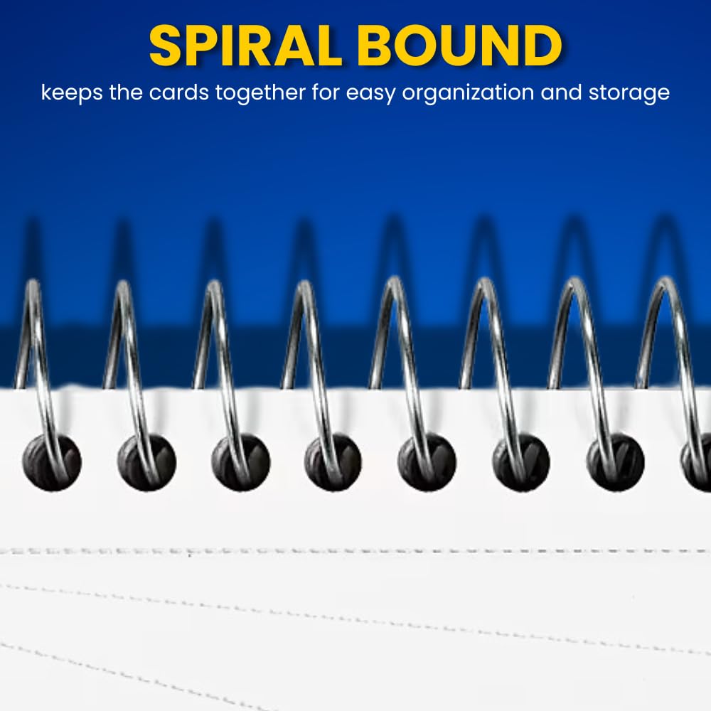 Snapklik.com : Spiral Index Cards 3x5 Ruled, Notecard Spiral Bound ...
