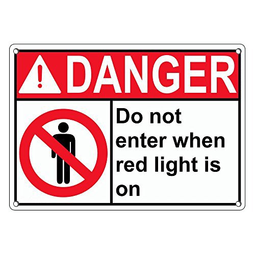Amazon.com: Weatherproof Plastic ANSI Danger Do Not Enter When Red ...