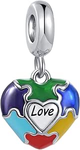 Amazon.com: SBI Jewelry Love Jigsaw Puzzle Heart Charm for Autism fits ...