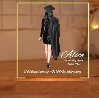 Mlooihfd Personalized Graduation LED Lamp Night Light,Custom Name ...