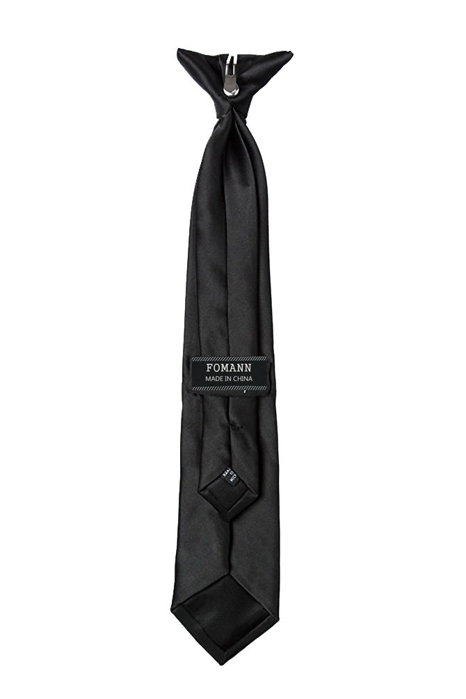 Buy Mens Clip on Ties Solid Uniform Clip-on Neck Ties for Police and ...