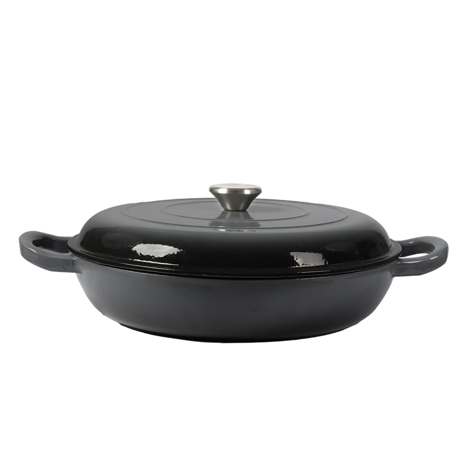 TOQUE Enameled Cast Iron Dutch Oven 3.5L Pot with Lid Kitchen Cookware ...