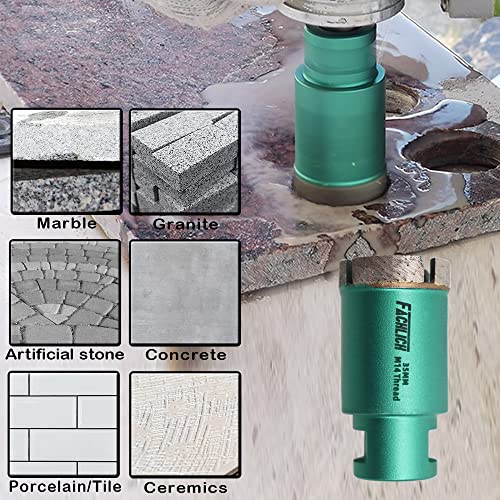 FACHLICH Diamond Core Drill Bit 45mm Granite Hole Saw Wet Drilling for ...