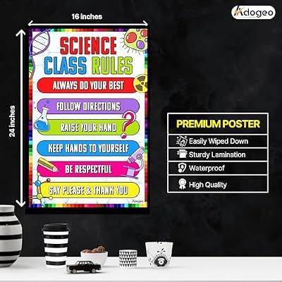 ADOGEO Science Class Rules Poster 16x24 - Essential India | Ubuy