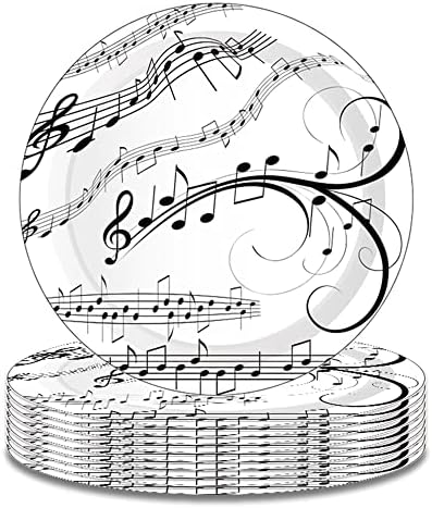 Amazon.com: 80 Pcs Musical Notes Paper Plates Music Party Supplies 7 ...