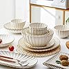 Amazon.com: 26 Piece Porcelain Dinnerware Set | White Ceramic Tableware ...