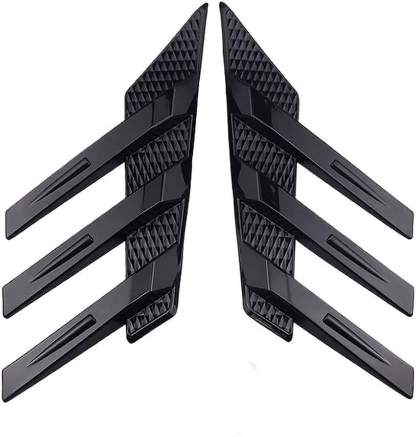 Black Car Windshield Sticker AERODYNAMIC Design Car Side Ventilation ...