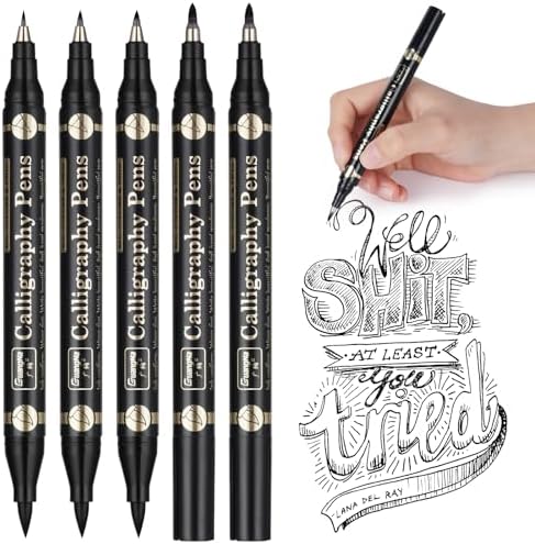 OFFCUP Calligraphy Pens, 5PCS Calligraphy Set for Beginners, 4 Types of ...