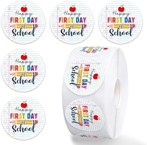 Amazon.com: Whaline 1000Pcs Back to School Stickers Happy First Day of ...