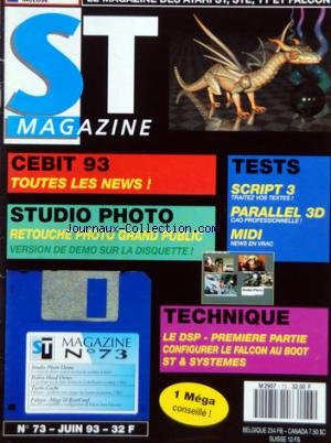 ATARI ST MAGAZINE [No 73] du 01/06/1993 - CEBIT 93 LES NEWS - STUDIO ...