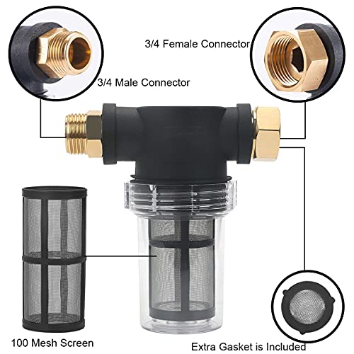 QAQGEAR Garden Hose Sediment Filter, Garden Hose Filter for Pressure ...