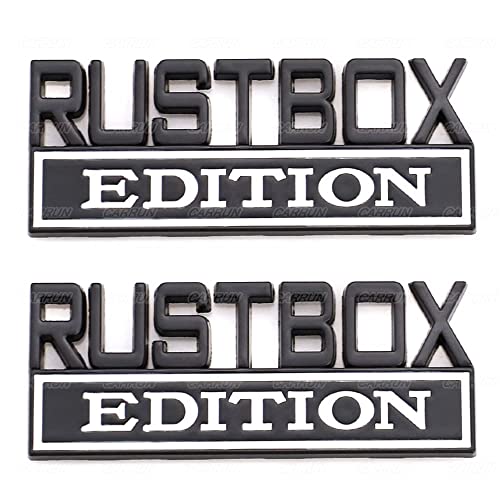 Snapklik.com : 2 Pcs RUSTBOX Edition Emblem Car Side Rear Front Hood ...