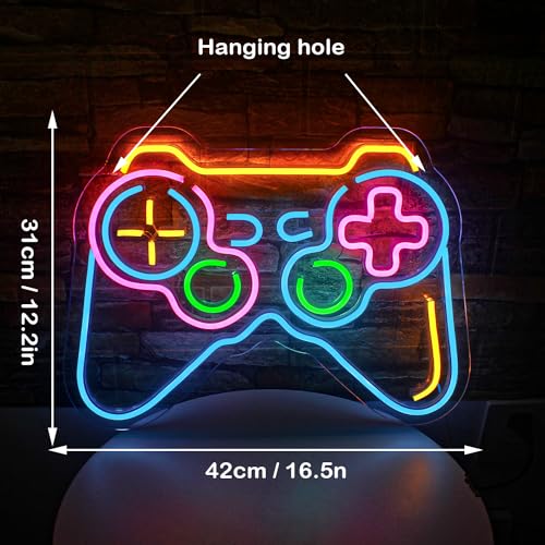 SIGNSHIP Neon Game Sign Gaming LED Neon Sign Powered by USB with Switch ...