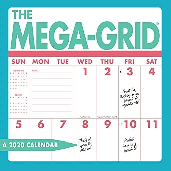 Mega-Grid 2020 Wall Calendar: Zebra Publishing: 0629084184323: Amazon ...
