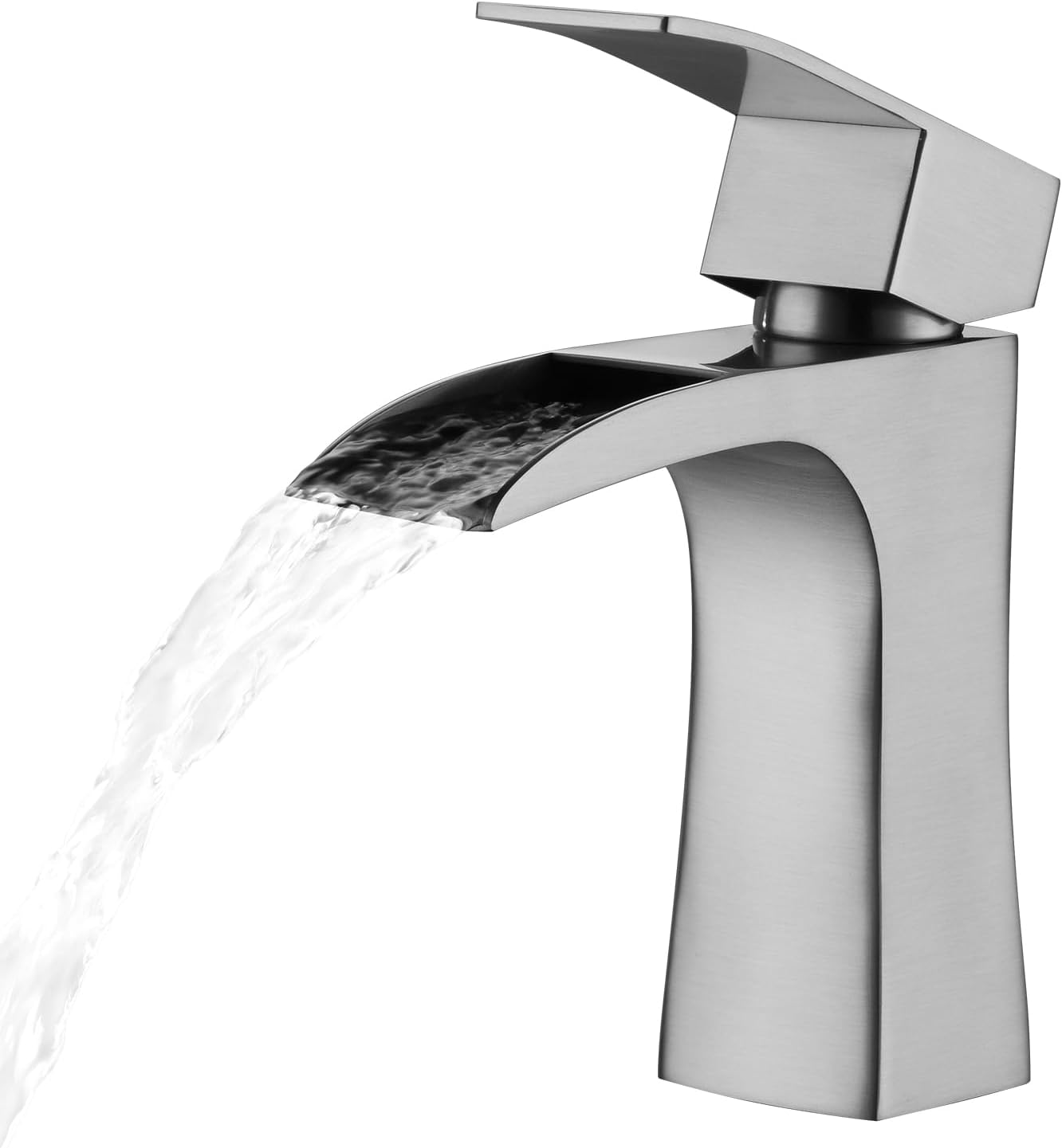 Bathroom Sink Mixer Taps, Waterfall Taps for Bathroom Sink, Square ...