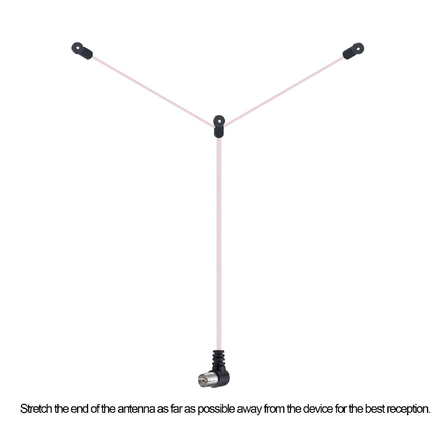 Buy FM/AM Radio Antenna, Ancable Indoor Dipole PAL Female FM Antenna ...