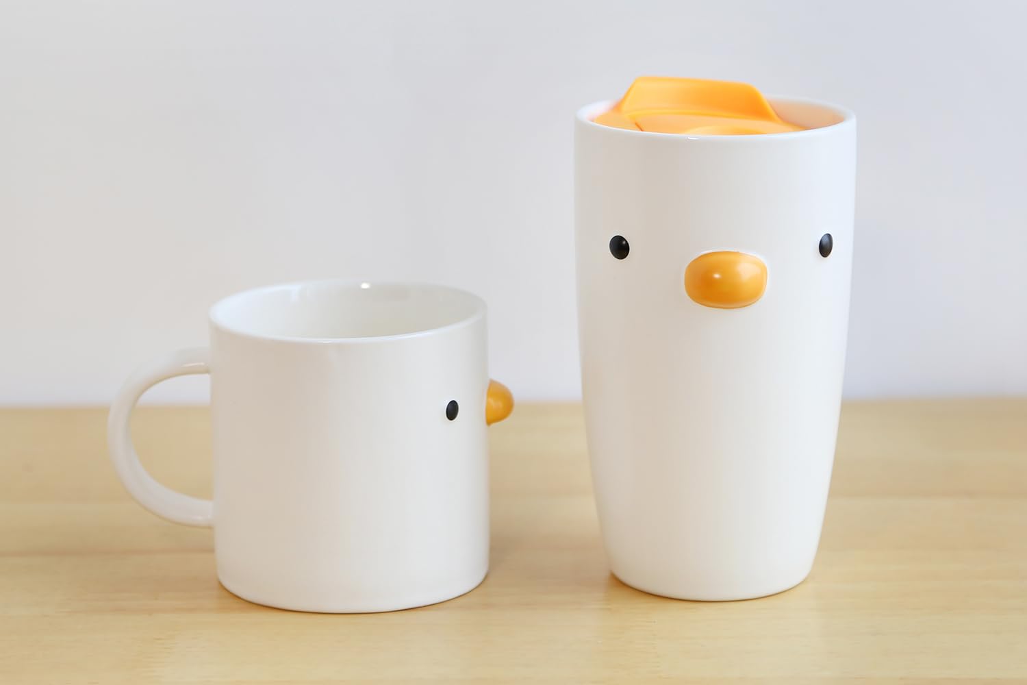 Amazon.com | PURROOM Duck Coffee Mug with Lid & 400ml Mug: Coffee Cups ...