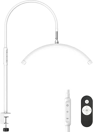 Lash Light for Eyelash Tech, LED Half Moon Light for Nail Desk, Eyelash ...