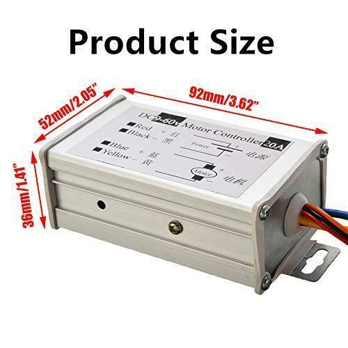 Snapklik.com : DC Motor Speed Controller DC 9-60V Pulse Width Modulation Regulator 20A 1200W ...