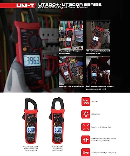 Snapklik.com : UNI-T UT201R/UT202R/UT203R/UT204R/UT202F AC/DC 400/600A ...