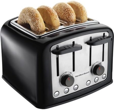 Amazon.com: Hamilton Beach SmartToast 4-Slice Toaster, Bagel, cancel ...