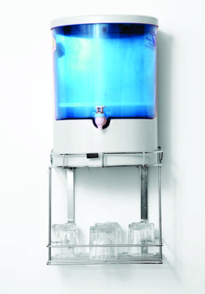 Home Maker, Water filter stand with Glass Shelf, Stainless Steel ...
