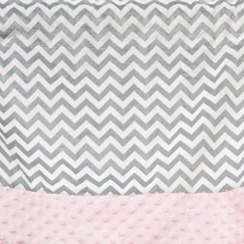 Grey And Pink Chevron Background