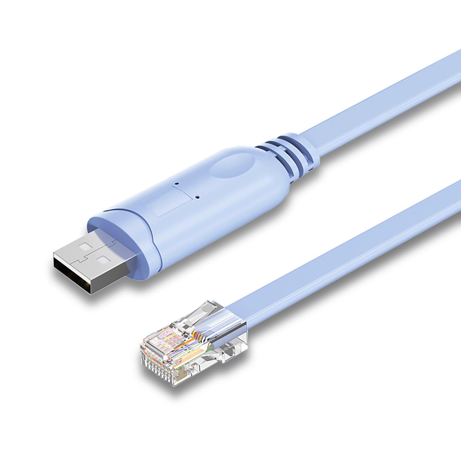 JESWO 1.8M Cable USB a RJ45 con Chip Sin Conductor FT232, USB2.0 Macho ...