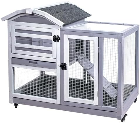 Amazon.com: Recaceik Rabbit Hutch Indoor Outdoor Bunny Cage 63” Guinea ...