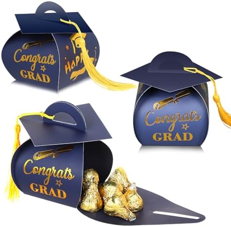 Amazon.com: Crtiin 100 Pcs Graduation Candy Boxes with Tassel ...