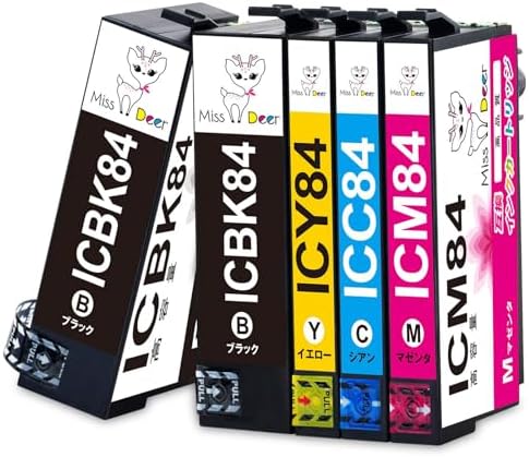 Amazon.co.jp: IC4CL84 エプソン用 Epson PX-M780F PX-M781F IC84 互換インクカートリッジ 5本セット ≪日本人インク専門家監修製品≫大容量 残量 ...
