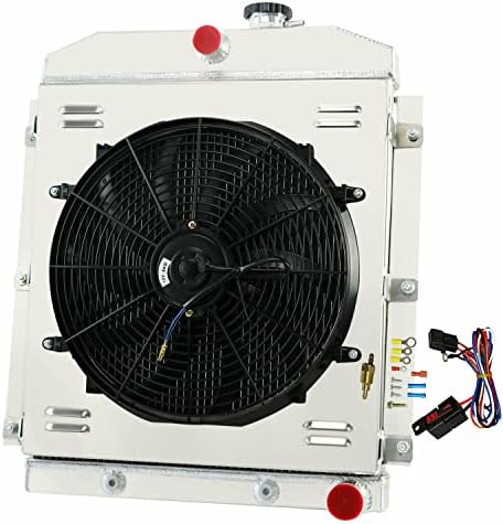 Amazon.com: ALLOYWORKS Aluminum Radiator + Fan Shroud + Relay Kit for 1947-1954 52 Chevy Truck ...