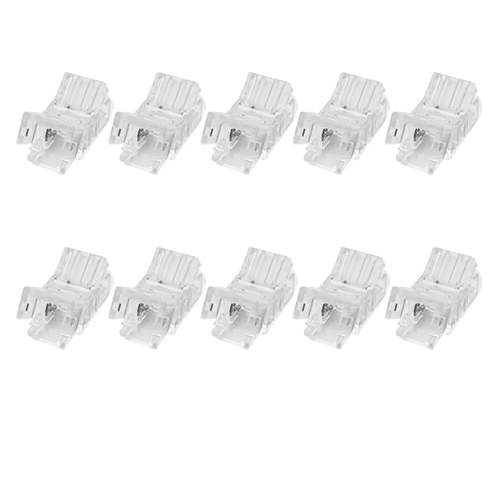 Biantie La 2-Pin LED Strip Connector 8mm, Solderless Quick Connect Clip ...