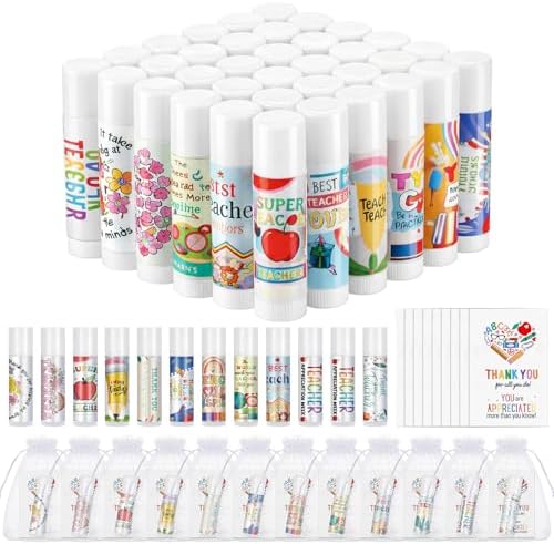 Amazon.com : Heigble 36 Set/108 Pcs Teacher Appreciation Gift Bulk Lip ...