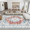Amazon.com: Boho Area Rug 8x10 Large Rug: Washable Non-Slip Rugs ...