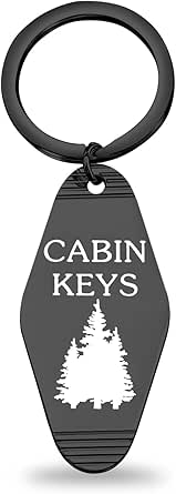 Amazon.com: CHOORO Cabin Keychain Vacation Home Gift Cabin Key Chain ...