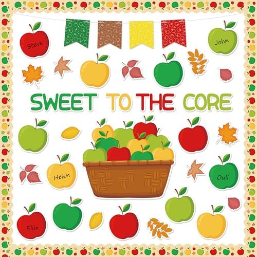 Amazon.com: JarThenaAMCS Fall 3D Apples Core Bulletin Board Decoration ...