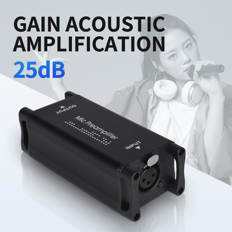Mic Preamp INLINE MICROPHONE PREAMPLIFIER Professional Mic Booster ...