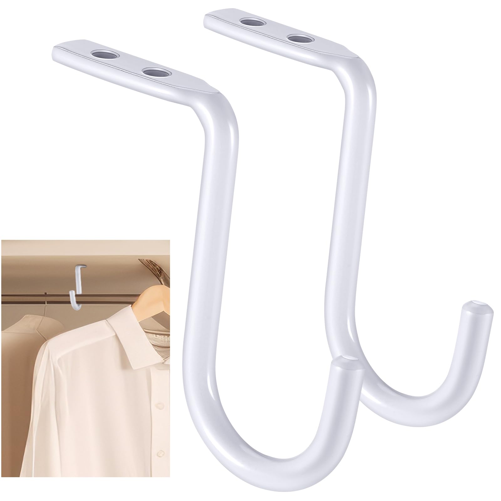 Amazon.com: Gisafai Closet Rod Center Support 1 Inch Heavy Duty Metal ...