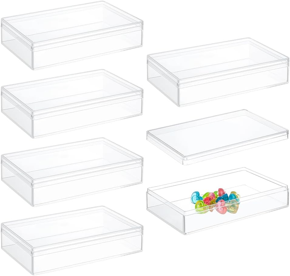 Amazon.com: BENECREAT 6Pcs Acrylic Storage Boxes with Lids, 4.3x2 ...